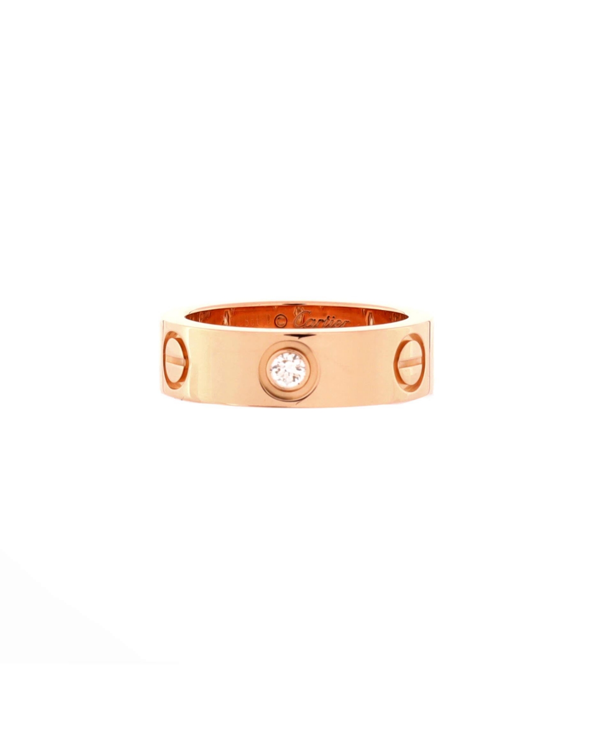 Click here for Pre-Owned Cartier Love 3 Diamonds Band Ring - 18k... prices