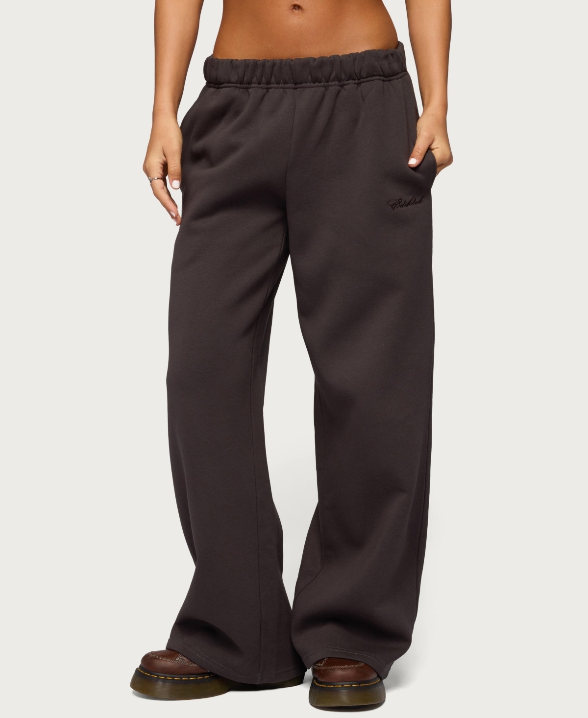 Click here for Edikted Womens Basic Girl Wide Leg Sweatpants - Da... prices