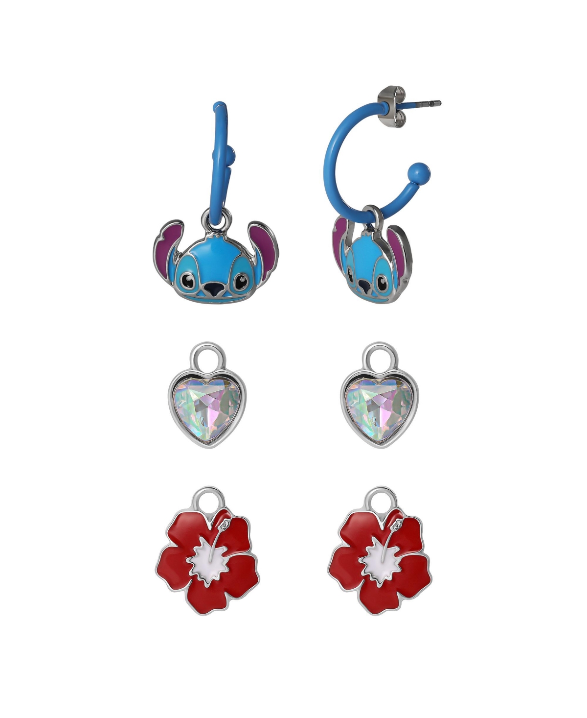 Click here for Disney Stitch Charm Hoop Earring Set  1 Hoop with... prices