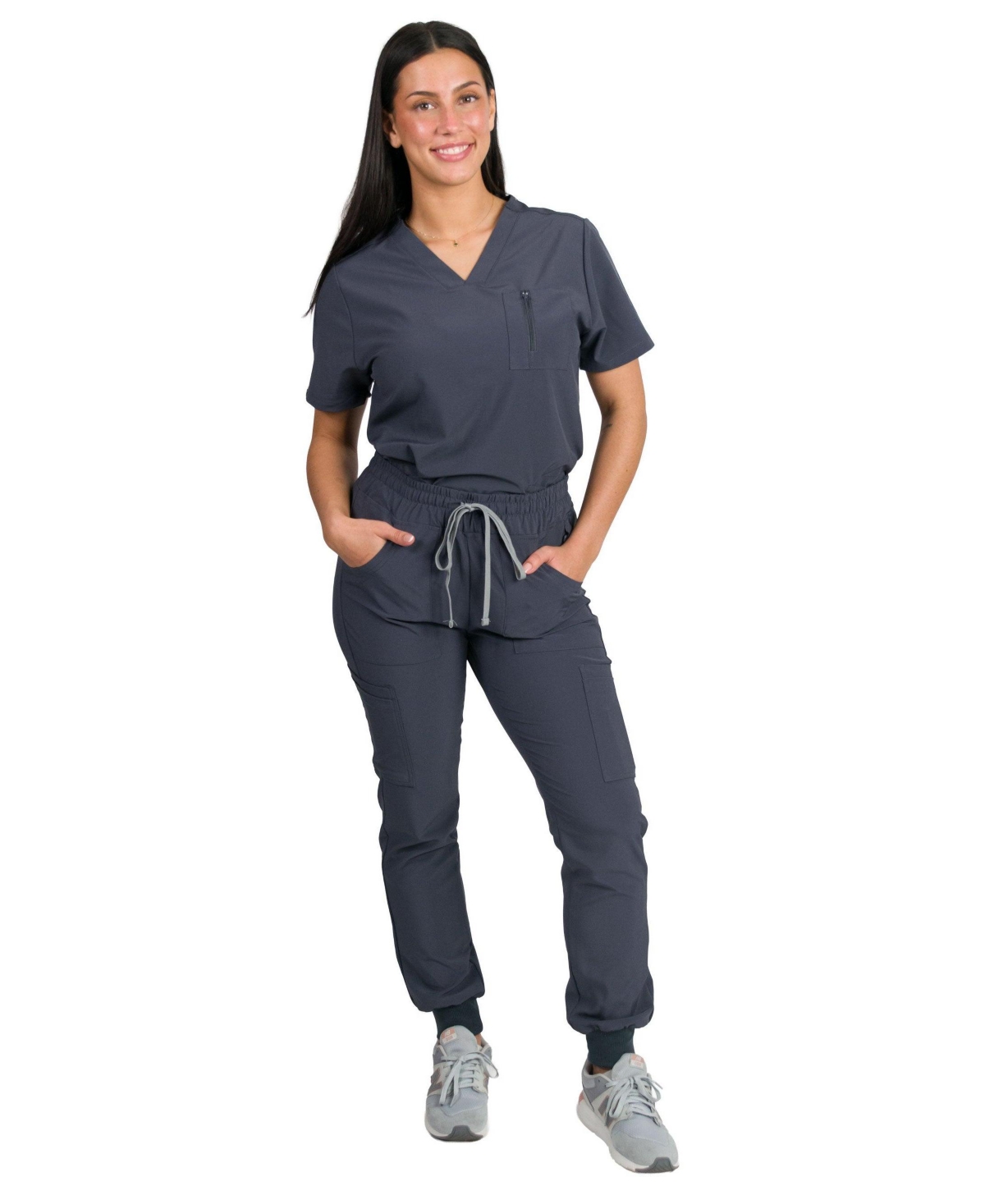 Click here for Medgear Womens Fleur Stretch Scrub Set with Zip Ch... prices