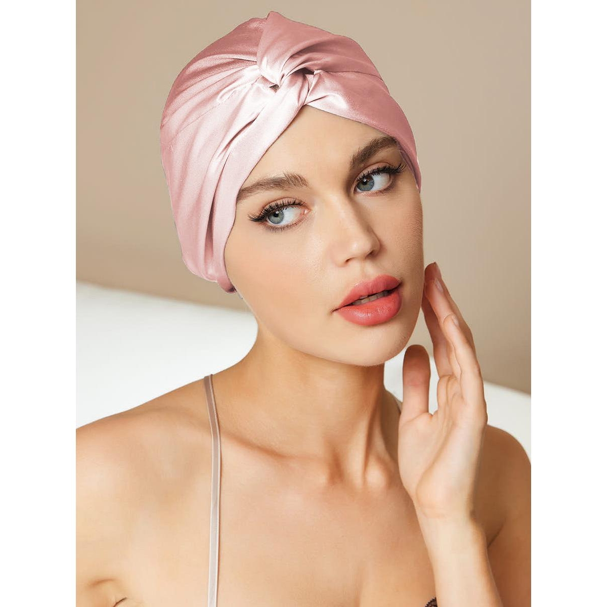 Click here for Silksilky Pure Silk Knot-Front Hair Bonnet - Pink prices