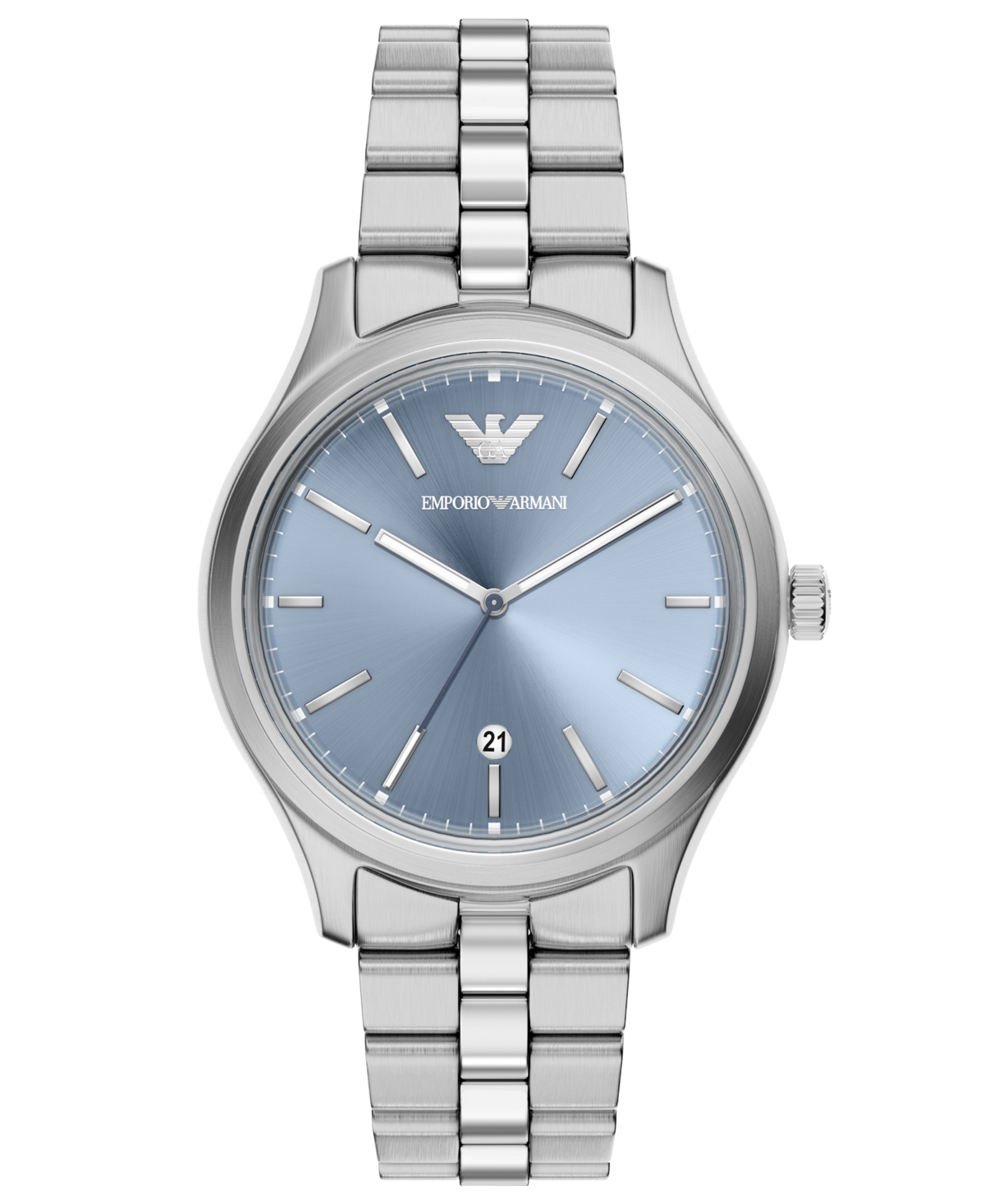Click here for Emporio Armani Mens Quartz Three-Hand Silver Stain... prices