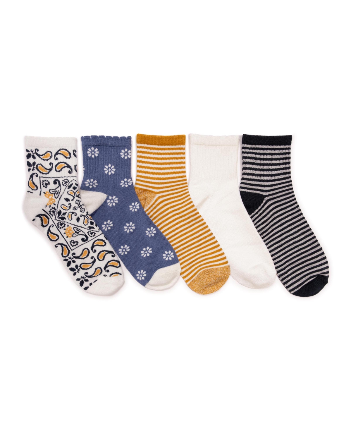 Click here for Muk Luks Womens Quarter Crew Novelty Socks  5 Pair... prices