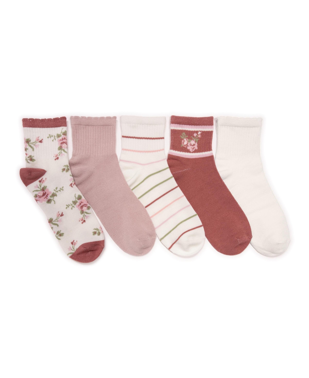 Click here for Muk Luks Womens Quarter Crew Novelty Socks  5 Pair... prices