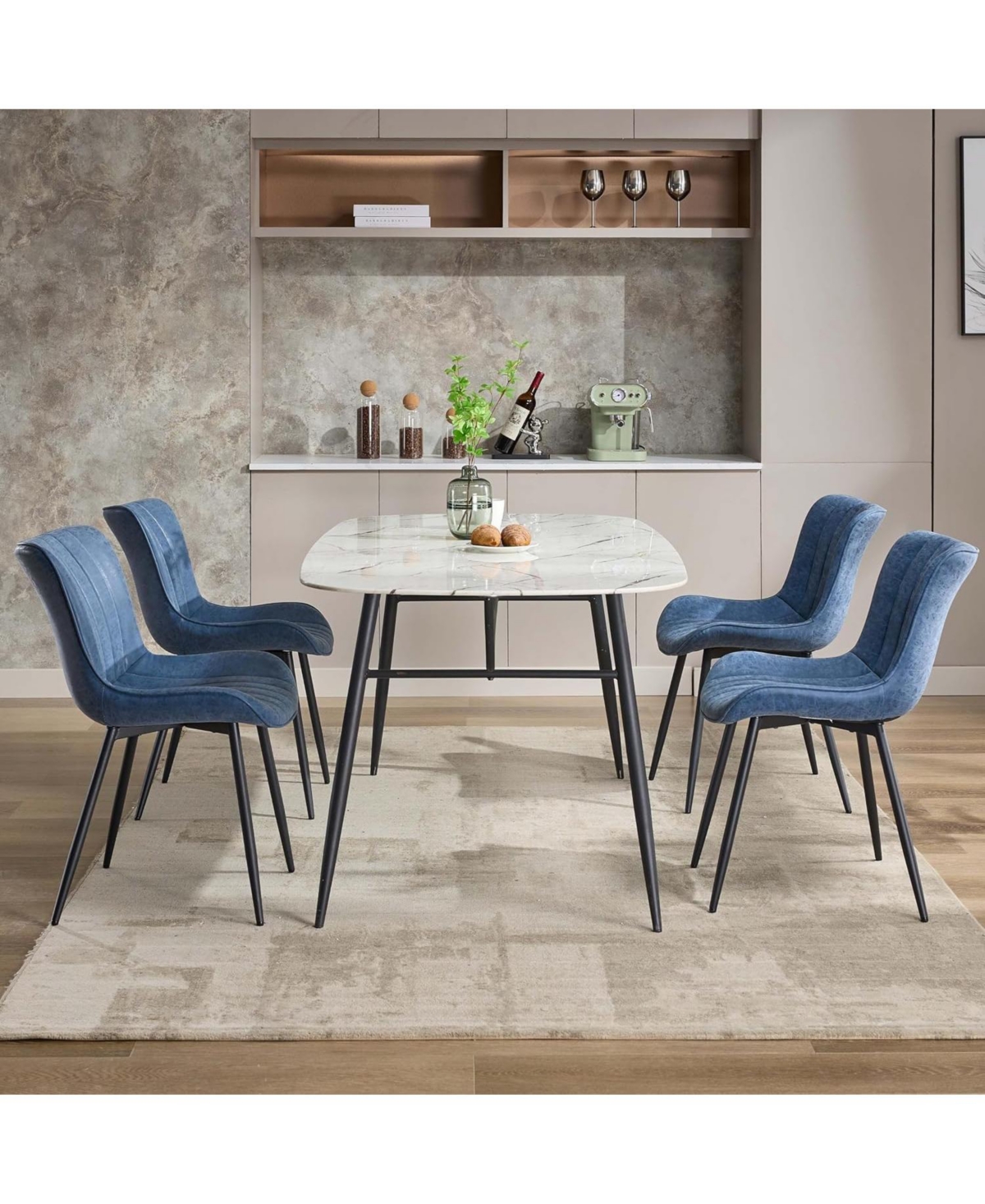 Click here for gaomon Upholstered Dining Chairs Set of 4  Leather... prices