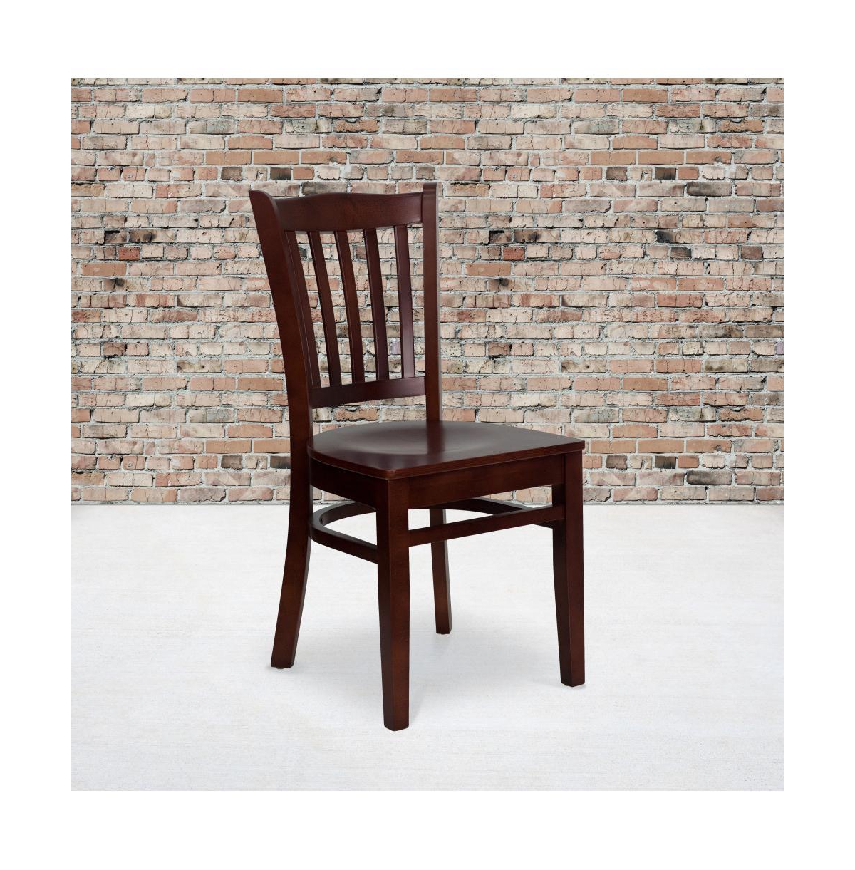 Click here for Emma+Oliver Vertical Slat Back Wooden Restaurant D... prices