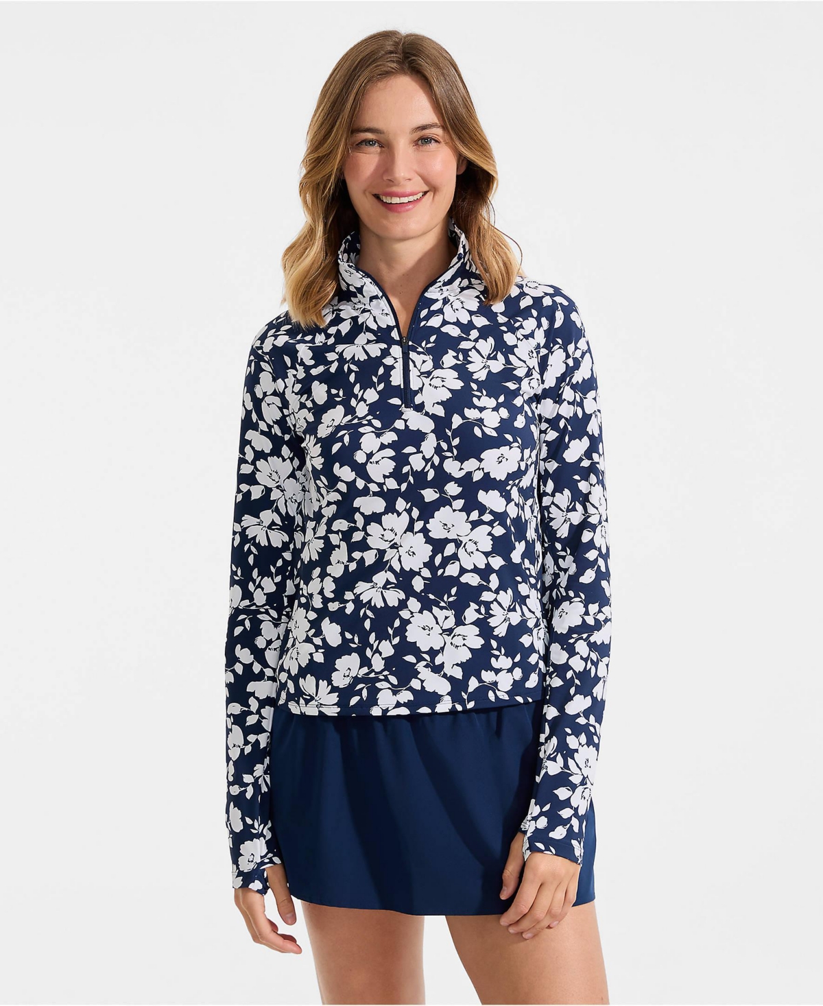 Click here for Lands End Womens SunShade Upf 50 Quarter Zip Rash... prices