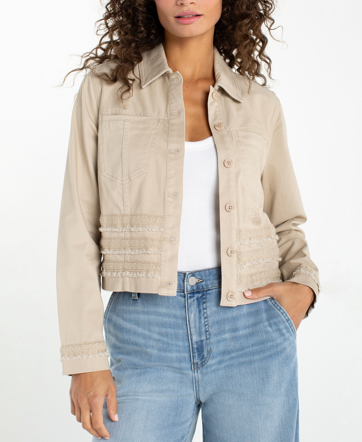 Click here for Liverpool Los Angeles Womens Fray and Lace Trim Co... prices