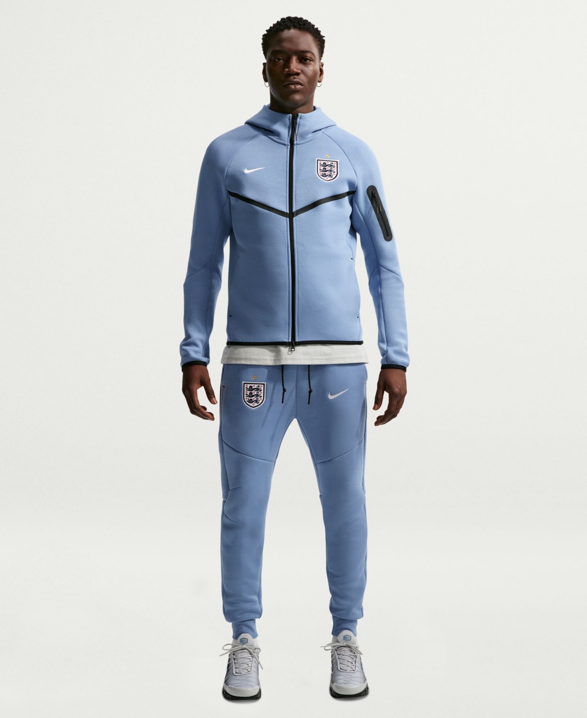 Click here for Nike Mens England Tech Fleece Full-Zip Hoodie - Bl... prices