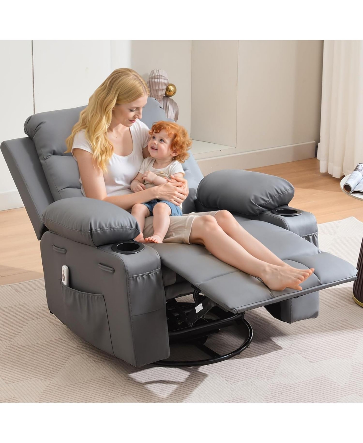 Click here for gaomon Swivel Rocker Recliner Chair with Massage a... prices