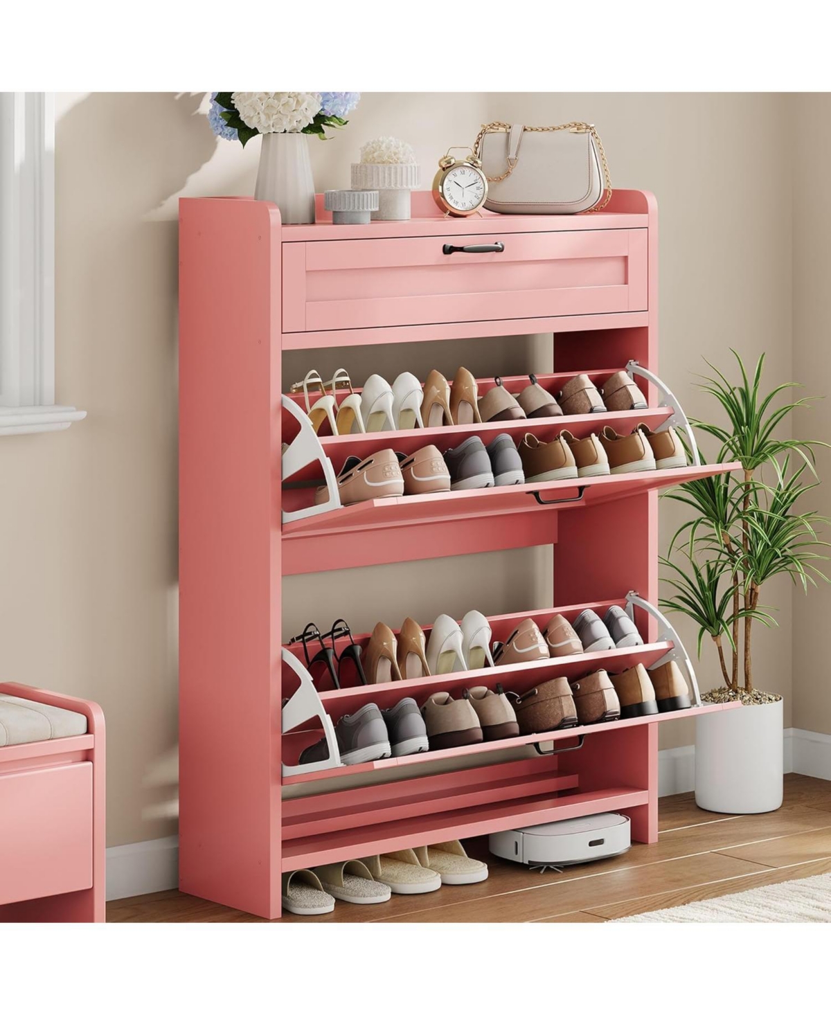 Click here for gaomon Shoe Cabinet with 2 Flip Drawers & 1 Top Dr... prices