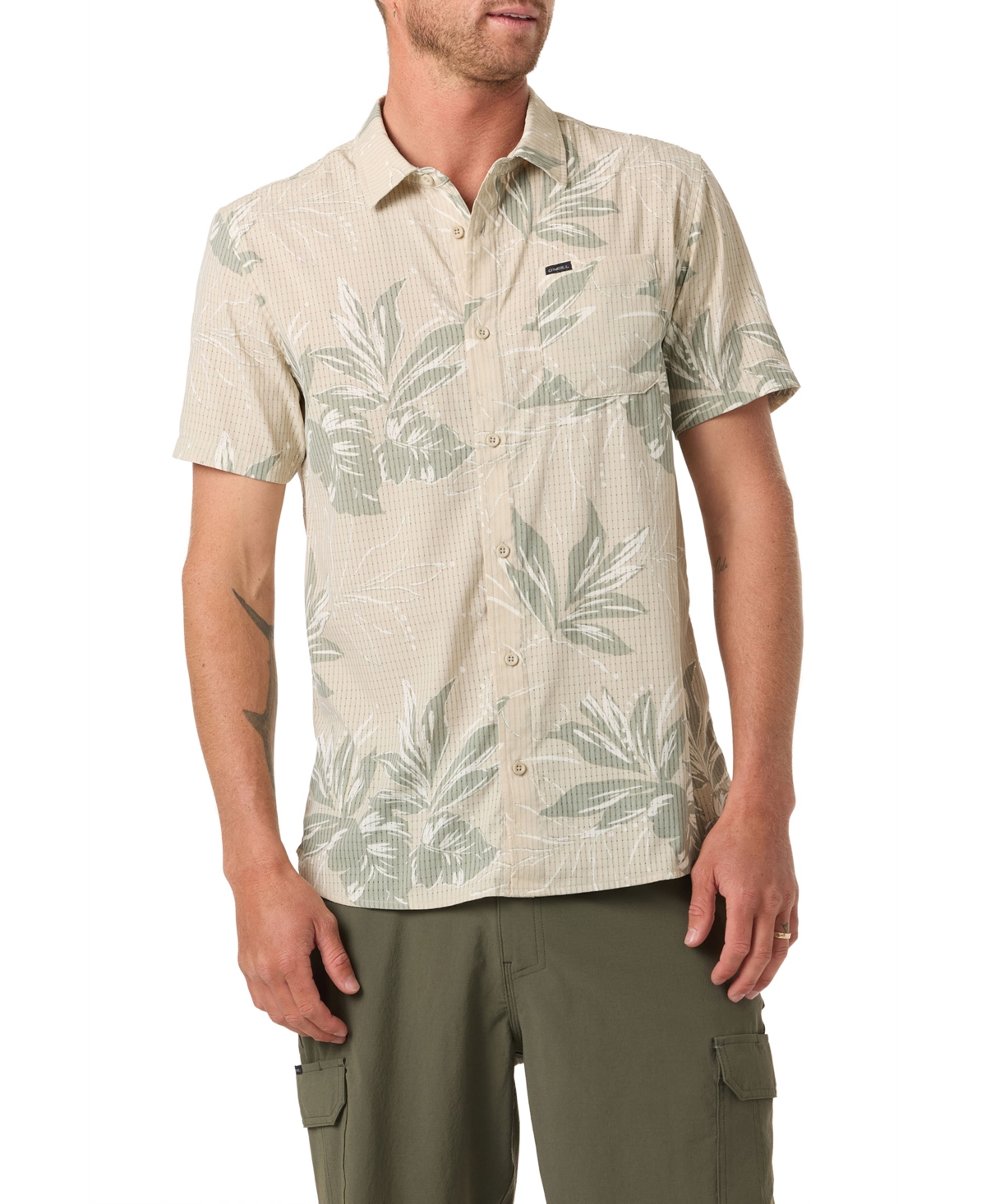 Click here for ONeill Mens Regular-Fit Tropical Print Shirt - Lig... prices