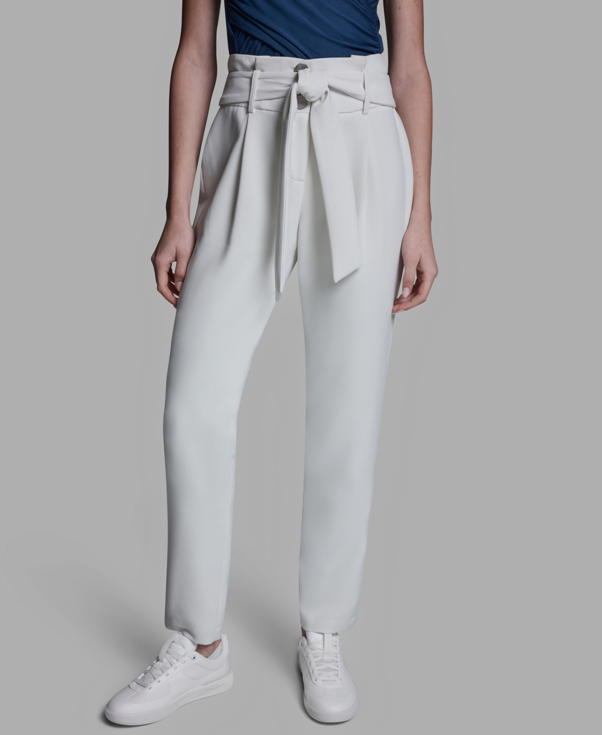 Click here for Bcbg Womens High-Rise Tie Detail Straigh-Leg Pants... prices