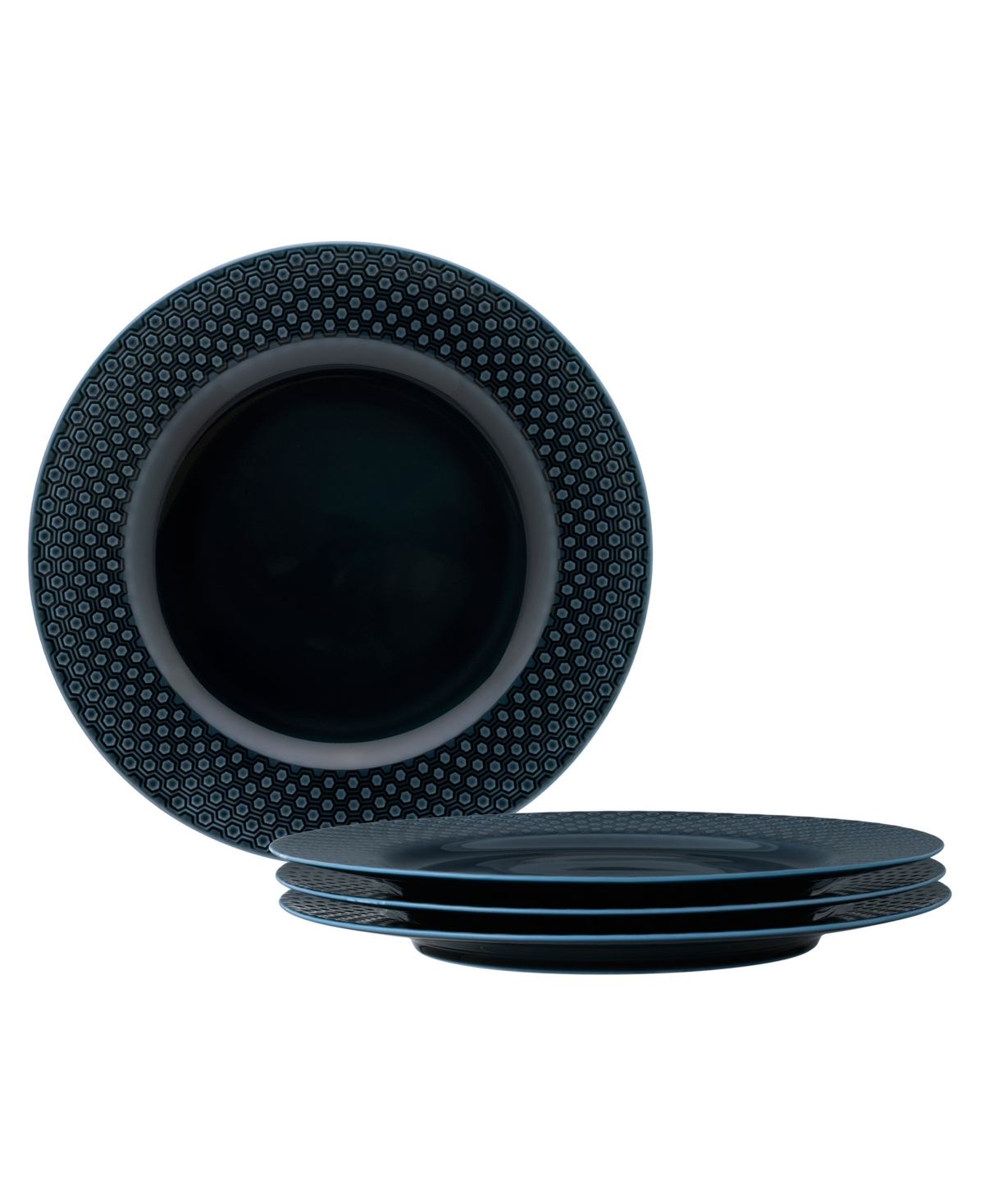 Click here for Noritake Kikko Dinner Plates  Set of 4 - Dark Blue prices