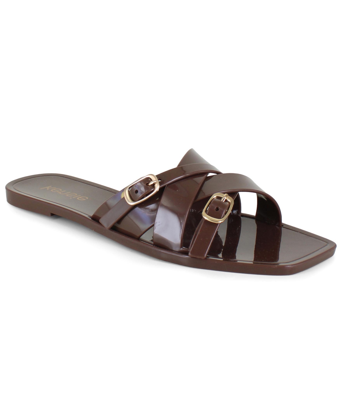 Click here for Kensie Womens Jellie Slide Sandal - Chocolate prices