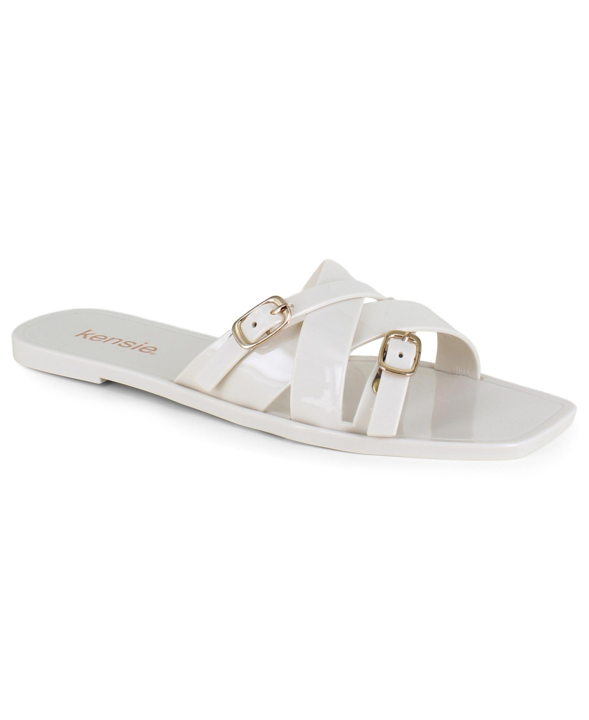 Click here for Kensie Womens Jellie Slide Sandal - Off white prices