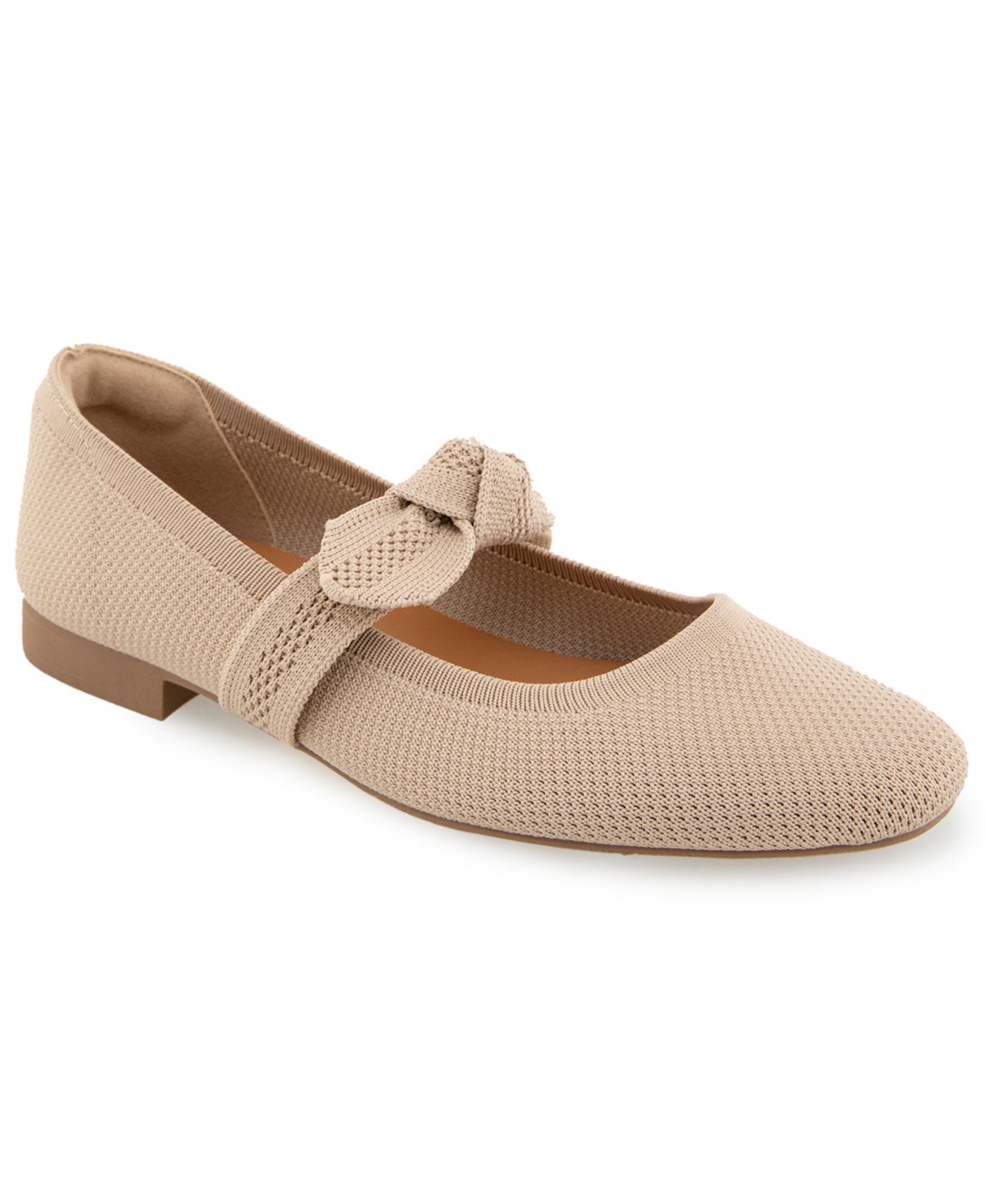 Click here for Kensie Womens Ezir Knit Mary Jane Flat - Tan prices