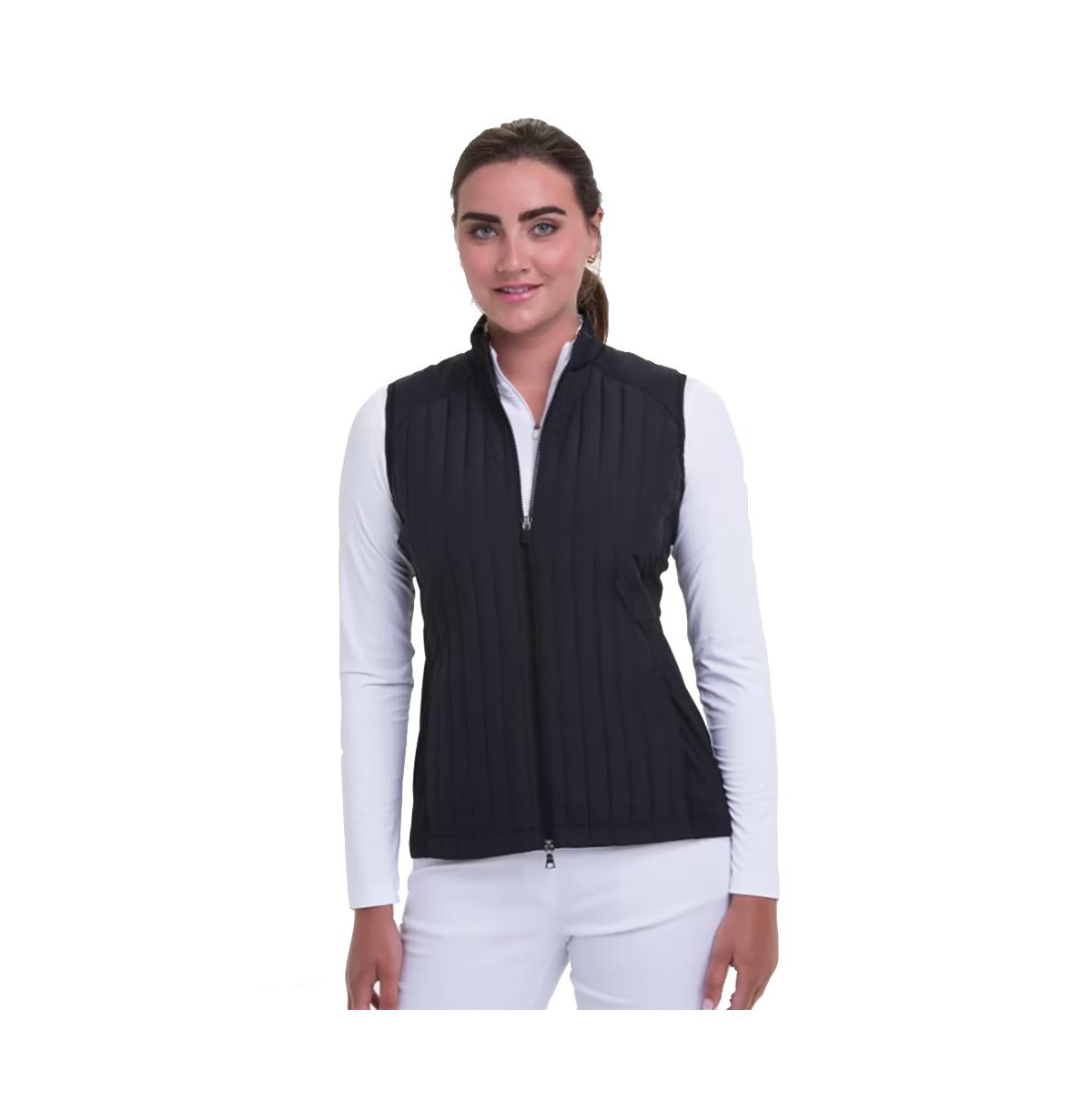 Click here for Ep Ny Womens Vertical Quilted Golf Vest - Black prices