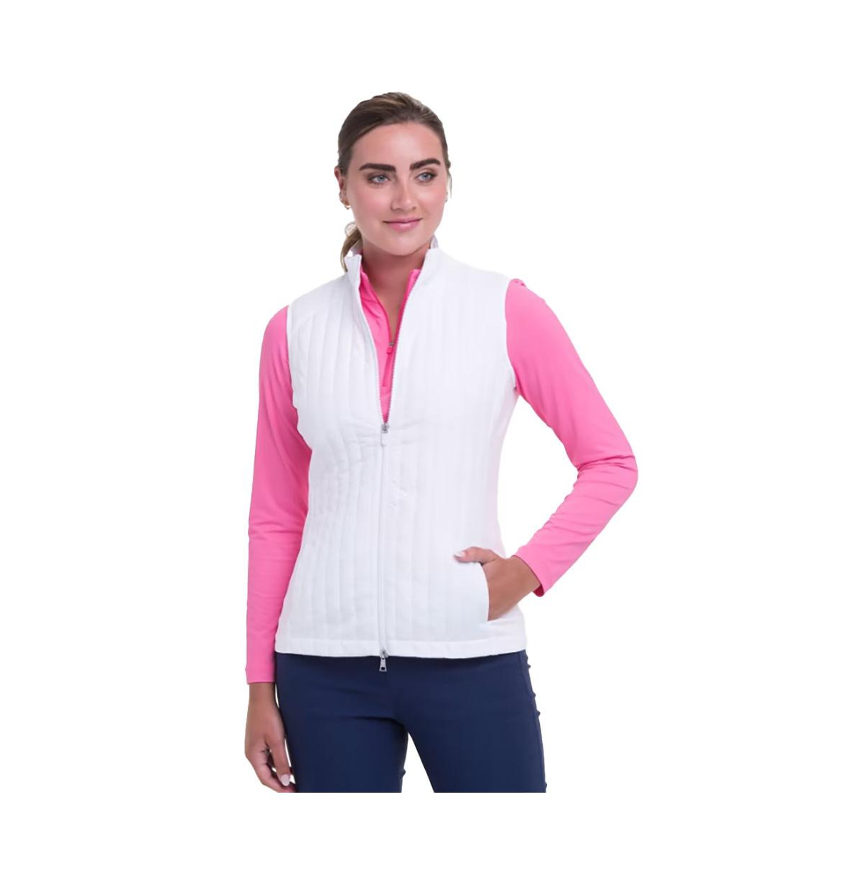 Click here for Ep Ny Womens Vertical Quilted Golf Vest - White prices