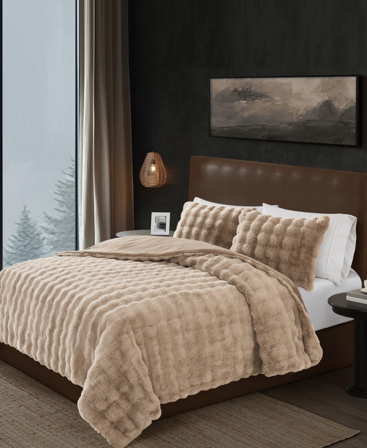 Click here for Frye Bubble Faux Fur 3-Pc. Comforter Set  King - T... prices