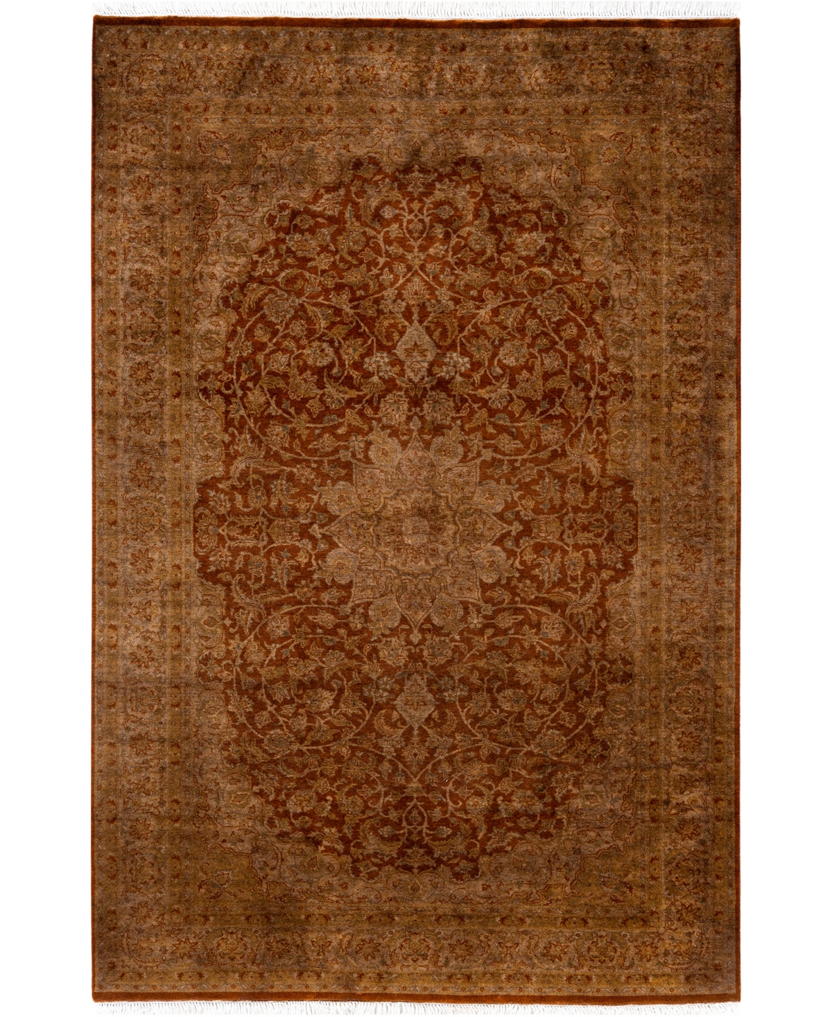 Adorn Hand Woven Rugs Fine Vibrance M1404 4 8 x 6 9 Area Rug - Brown