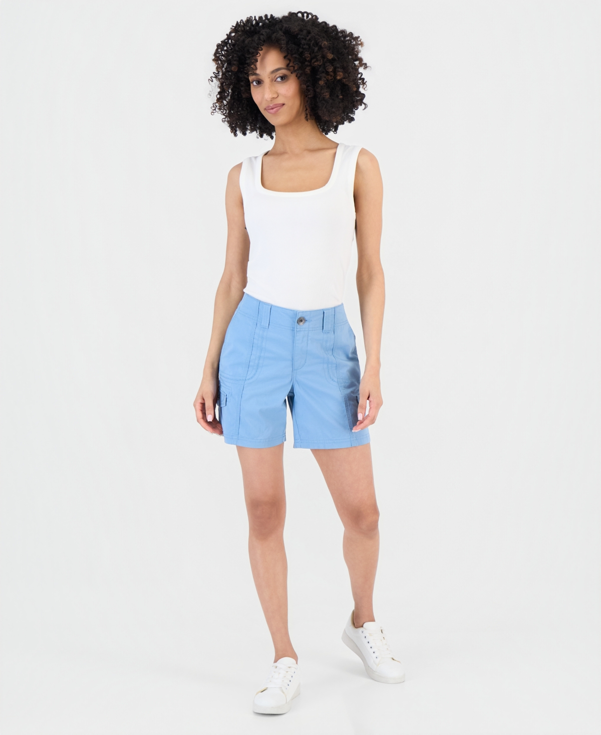 Click here for Style & Co Womens Petite Mid-Rise Comfort-Waist Ca... prices