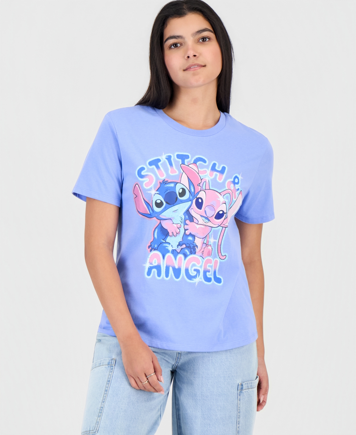 Click here for Disney Juniors Stitch and Angel Graphic Print T-Sh... prices