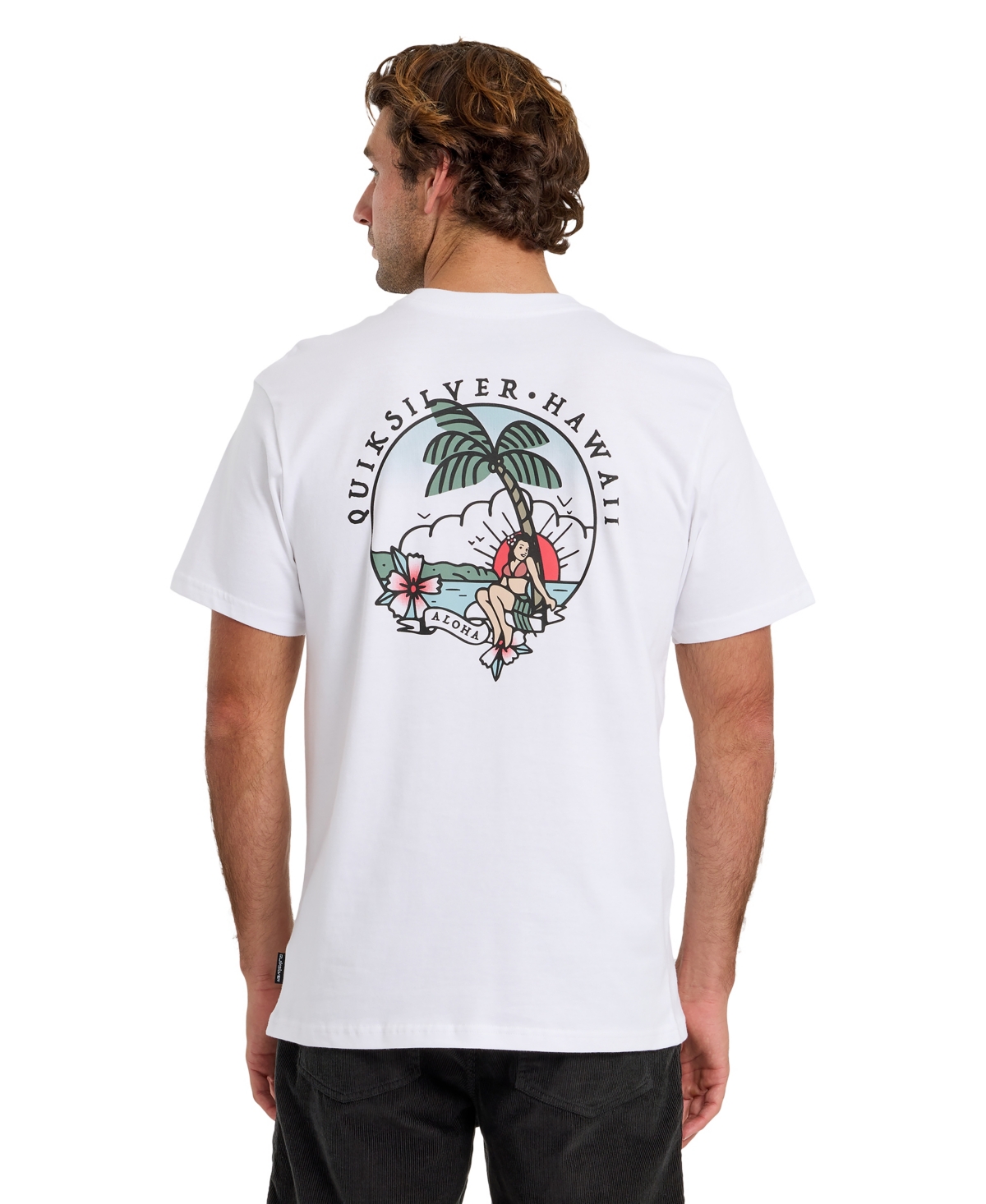 Click here for Quiksilver Mens Graphic Print T-Shirt - White prices