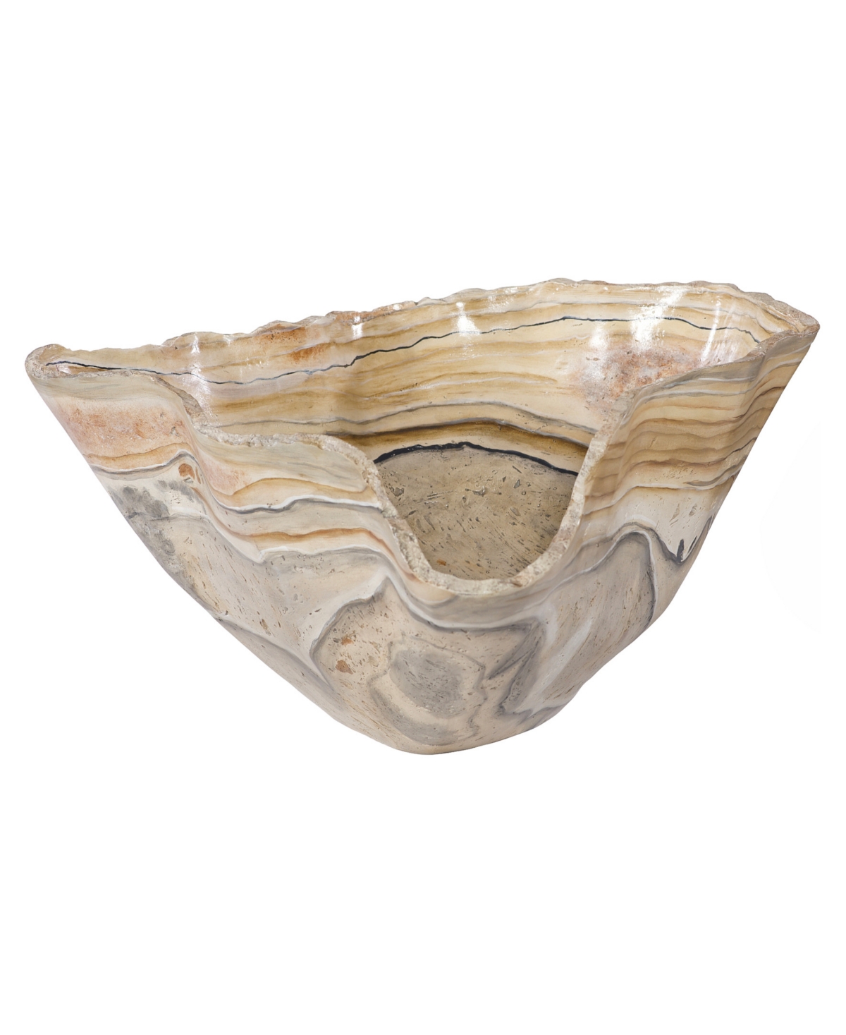 Click here for Phillips Collection Cast Onyx Large Bowl - Multi prices
