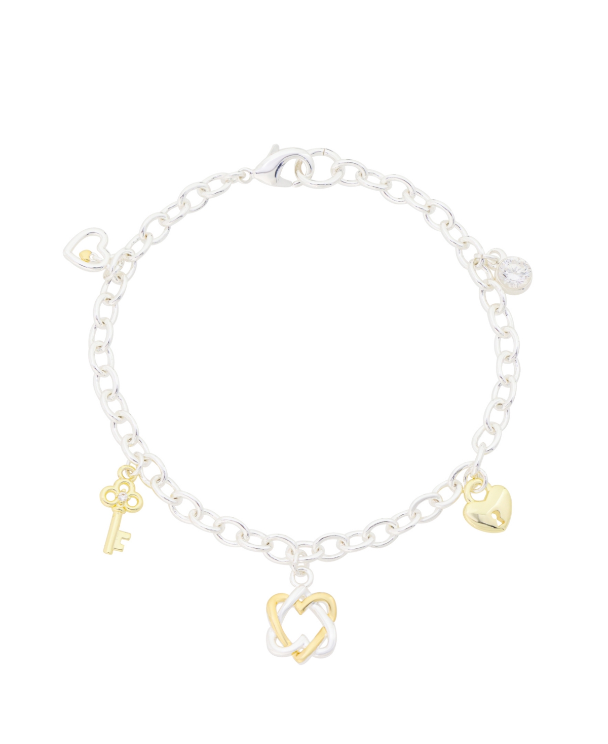 Click here for Unwritten Cubic Zirconia Open Heart Charm Bracelet... prices