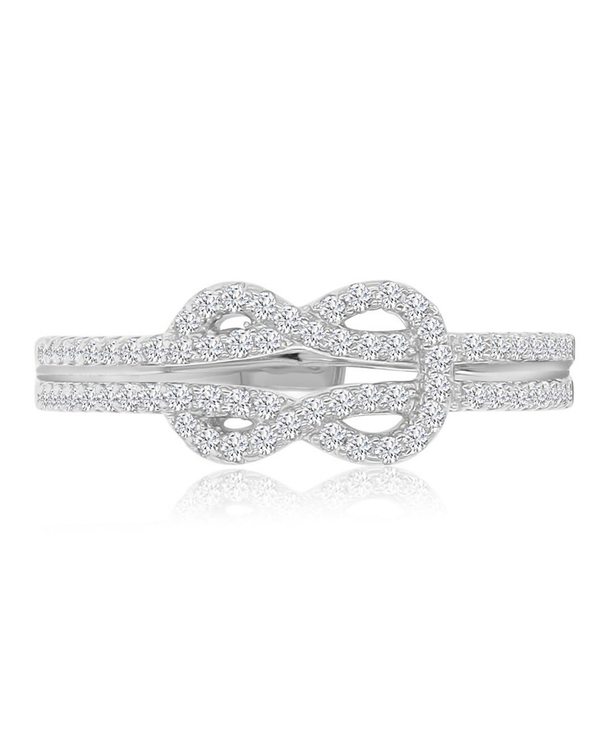 Click here for Macys Infinity Knot Cubic Zirconia Ring in Rhodium... prices