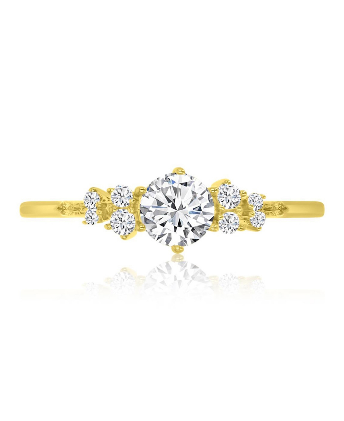 Click here for Macys White Cubic Zirconia Ring in 14k Yellow Gold... prices