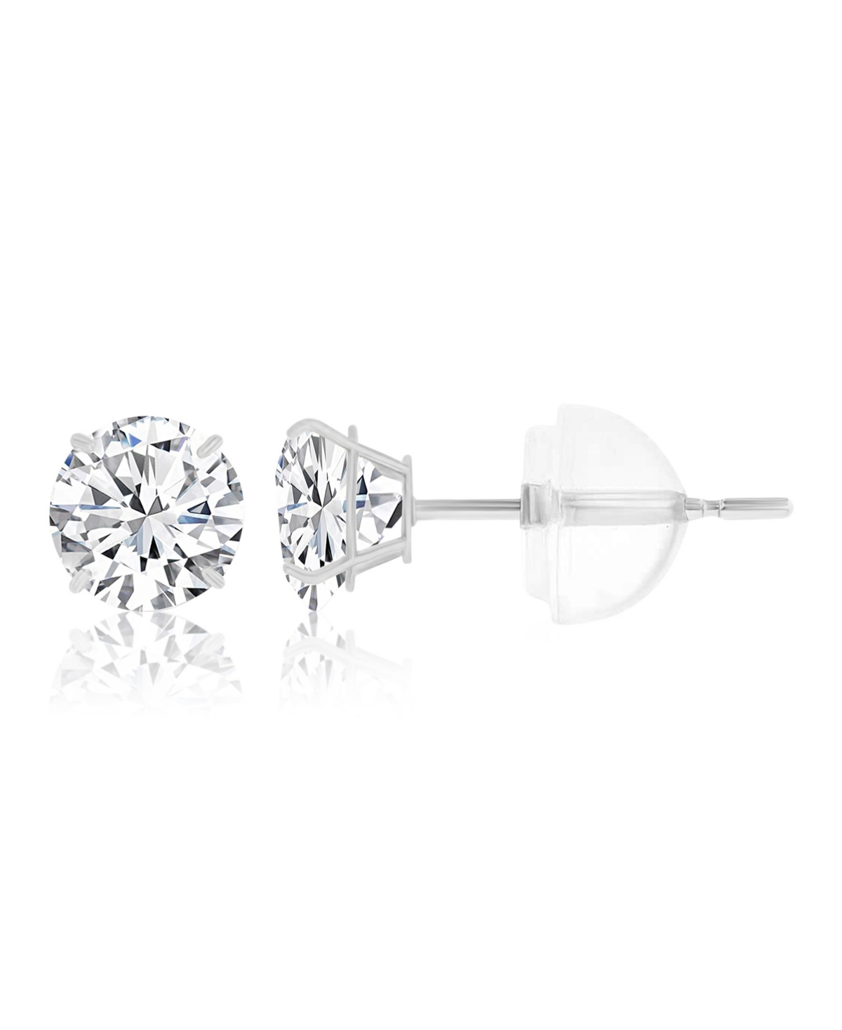 Click here for Macys White Swarovski Zirconia Solitaire Earrings... prices
