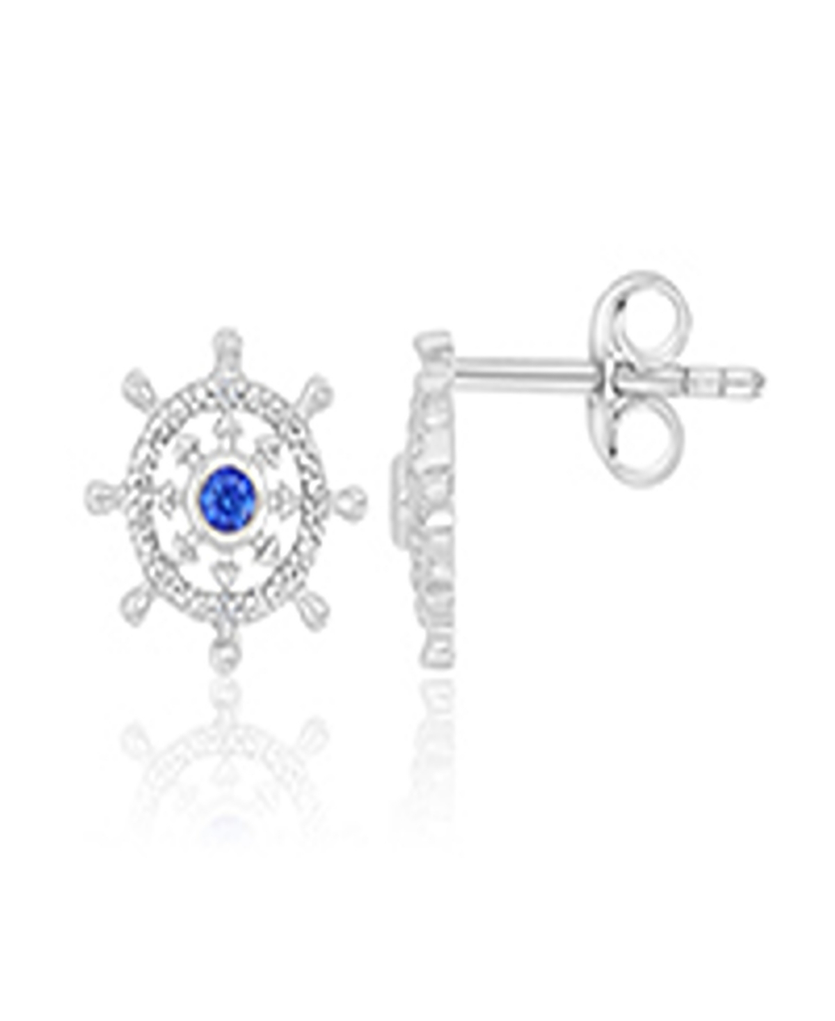 Click here for Macys Diamond Accent & Created Blue Sapphire Rudde... prices