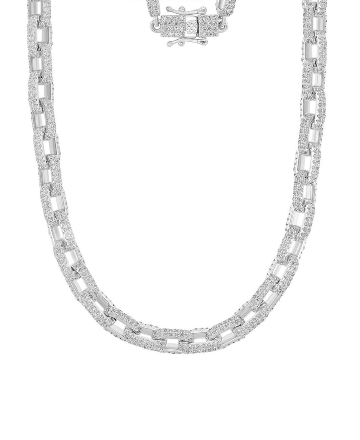Click here for Macys Cubic Zirconia Paper Clip Chain Necklace - S... prices