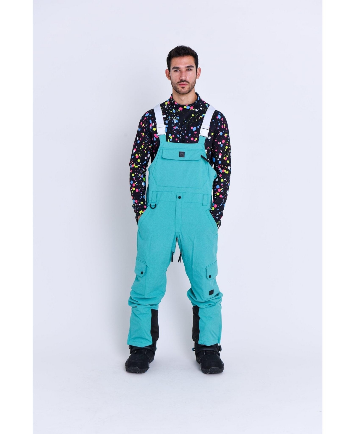 Click here for Oosc Clothing Mens Yeh Man Bib Pant - Aqua - Aqua prices