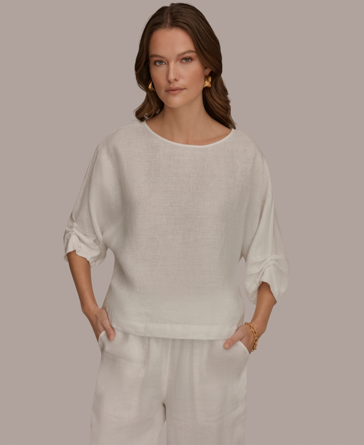 Click here for Donna Karan Weekend Womens Crewneck Dolman-Sleeves... prices