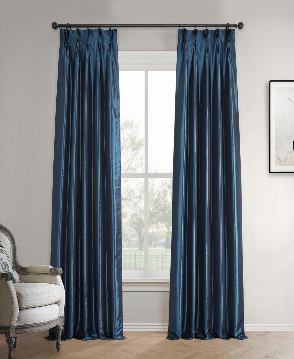 Click here for Half Price Drapes French Pleat Faux Silk Taffeta B... prices