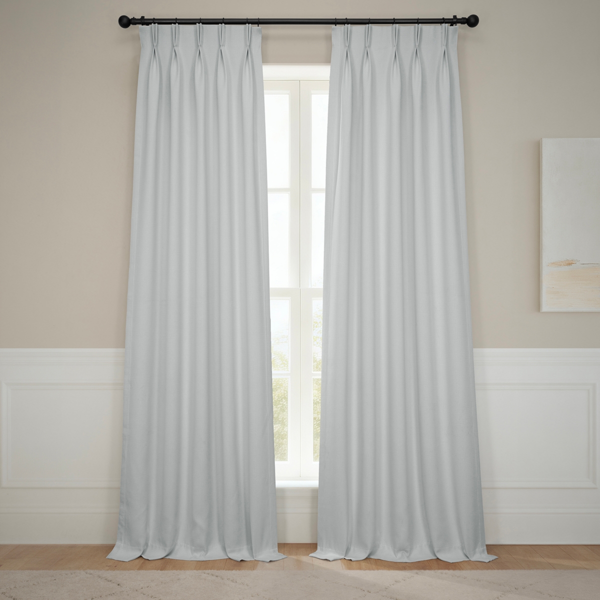 Click here for Half Price Drapes French Pleat Textured Faux Linen... prices