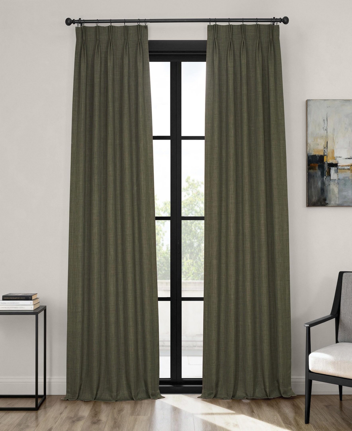 Click here for Half Price Drapes French Pleat Textured Faux Linen... prices