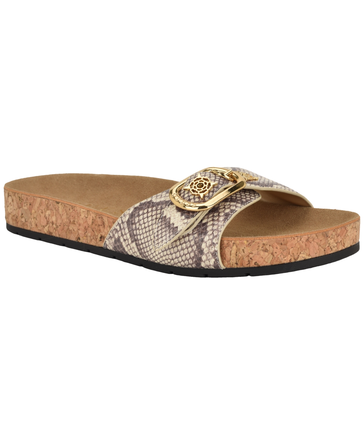 Click here for Guess Womens Locela Ornamented Cork Footbed Sandal... prices
