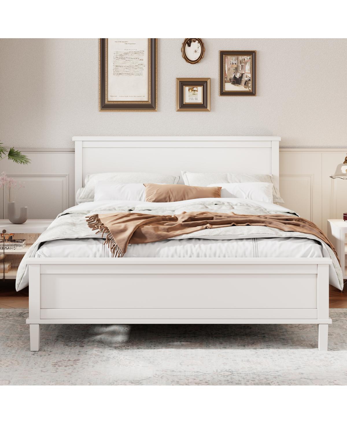 Click here for Streamdale Furniture Mid-Century Wood Platform Bed... prices