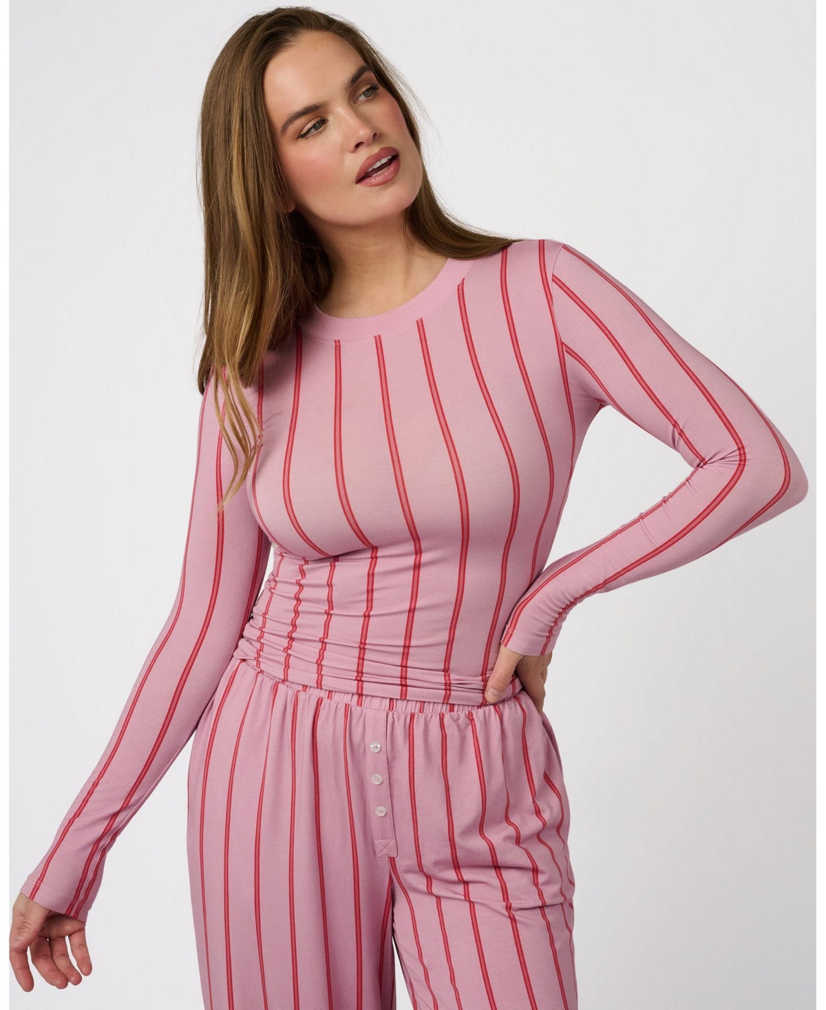 Click here for WeWoreWhat Womens Fitted Long Sleeve Crewneck Top... prices