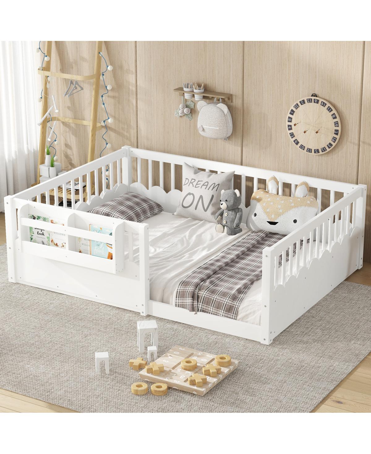 Click here for Streamdale Furniture Full Floor Bed with Fence and... prices