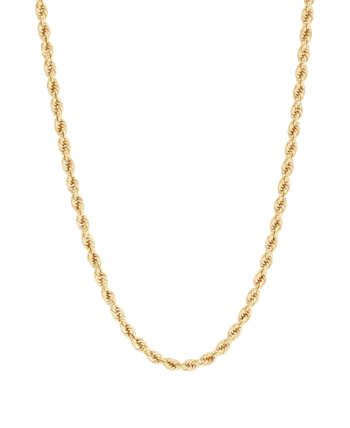 Click here for Macys Hollow Rope Chain Necklace in 10k Yellow Gol... prices
