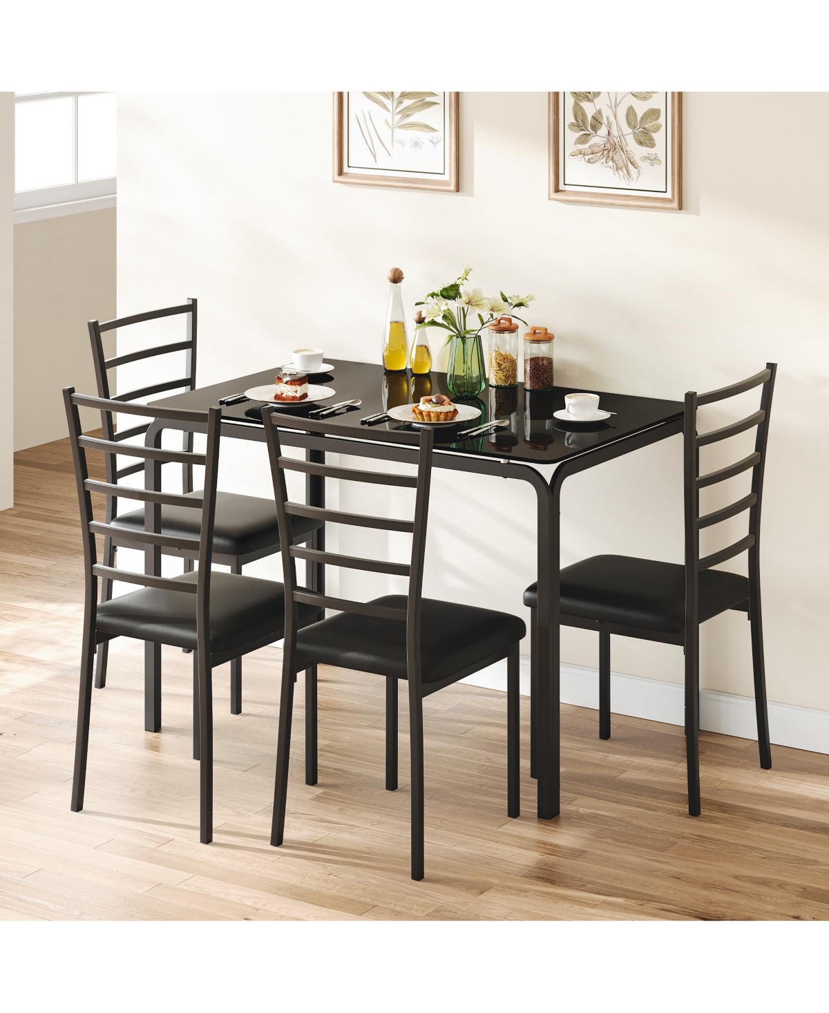 Click here for gaomon Dining Table for 4  Small Table and Chairs... prices