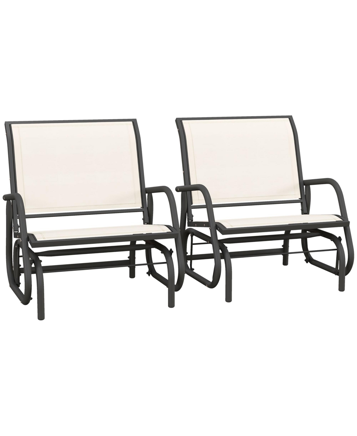 Click here for Flynama Cream Outsunny Porch Glider Set of 2 Metal... prices