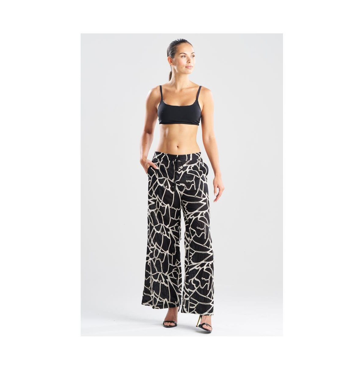 Click here for Natori Womens Butterfly Embroidery Pants - Black prices