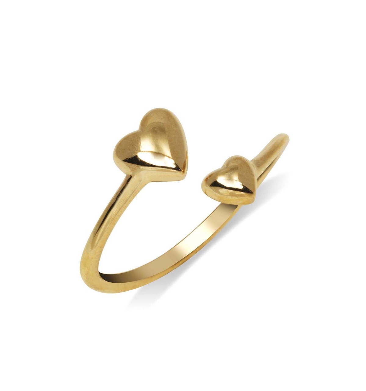 Click here for Curata Jewelry Polished Double Love Hearts Adjusta... prices