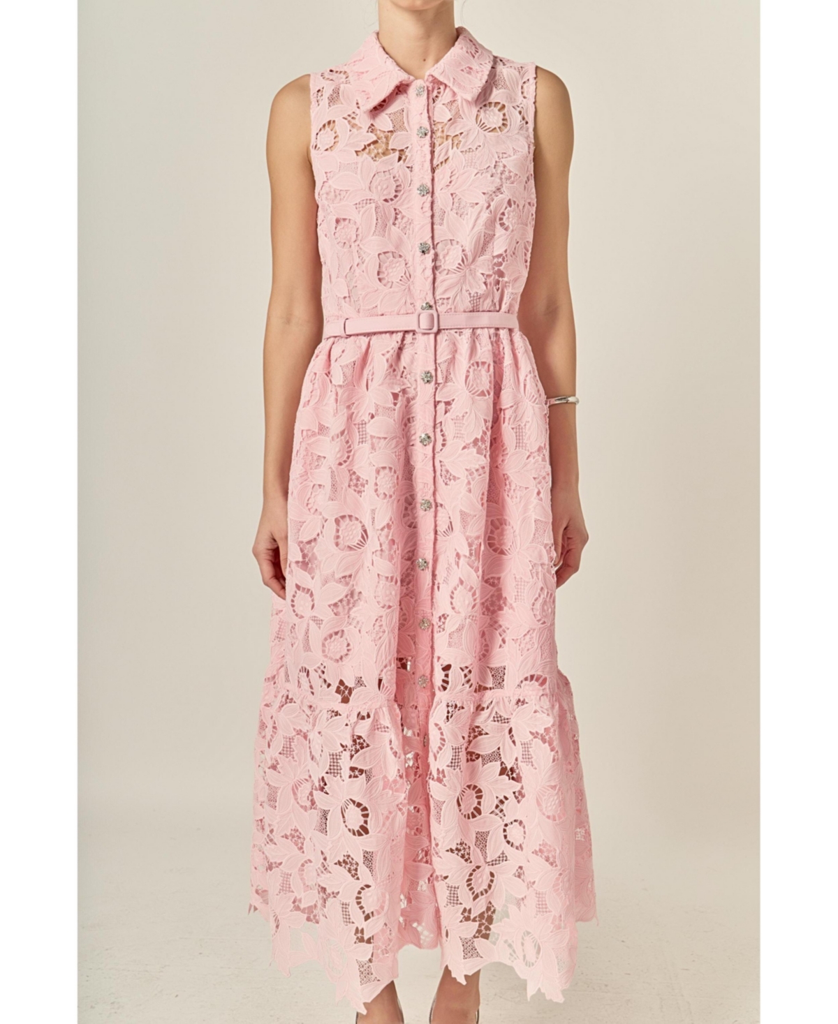 Click here for English Factory Womens Sleeveless Lace Button Fron... prices